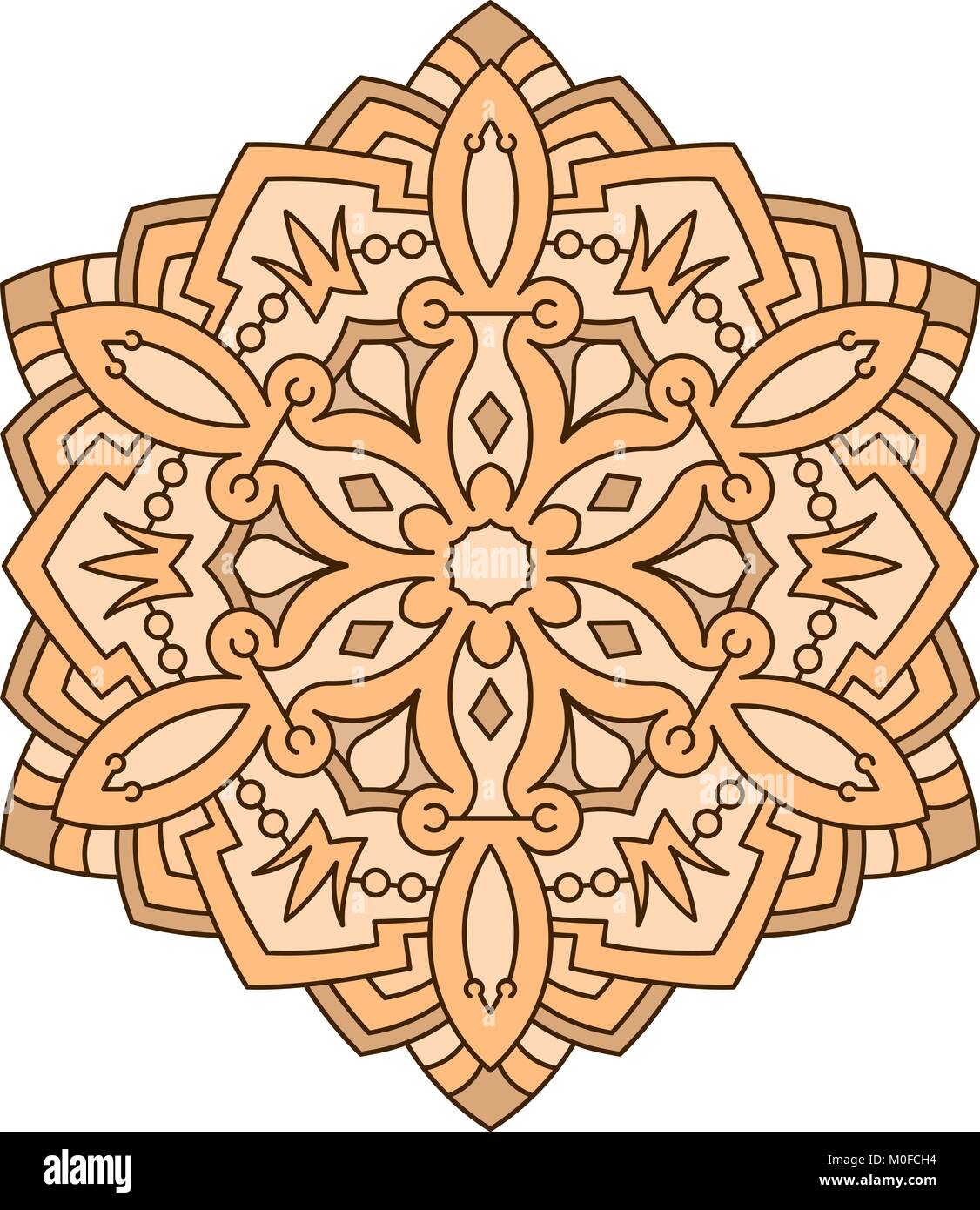 Hexagonal mandala Stock Vector Images - Alamy