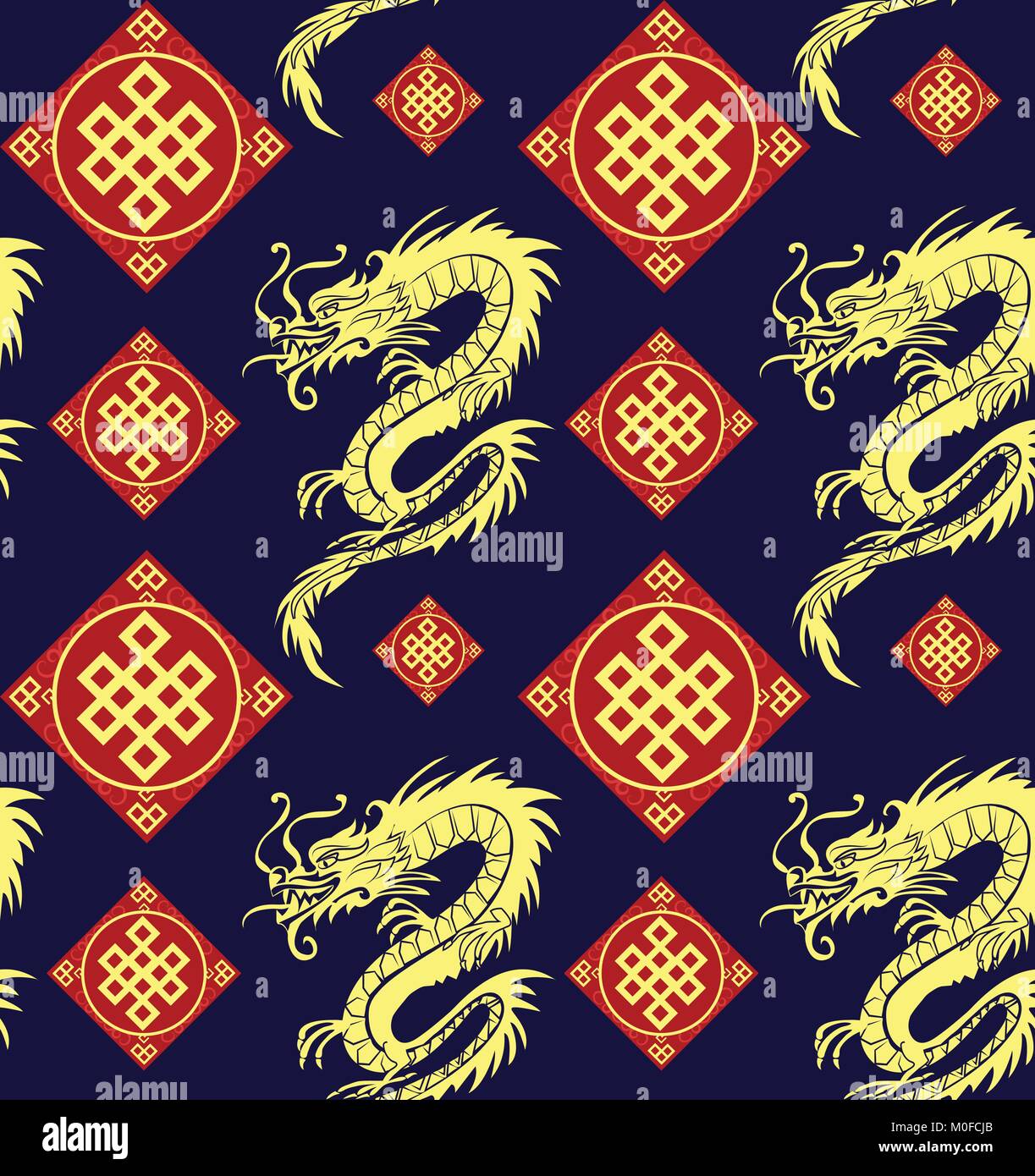 seamless dragons pattern Stock Vector Image & Art - Alamy
