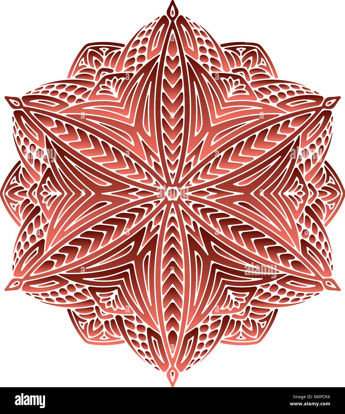 Abstract, vector colorful round lace design mandala, ethnic decorative ...