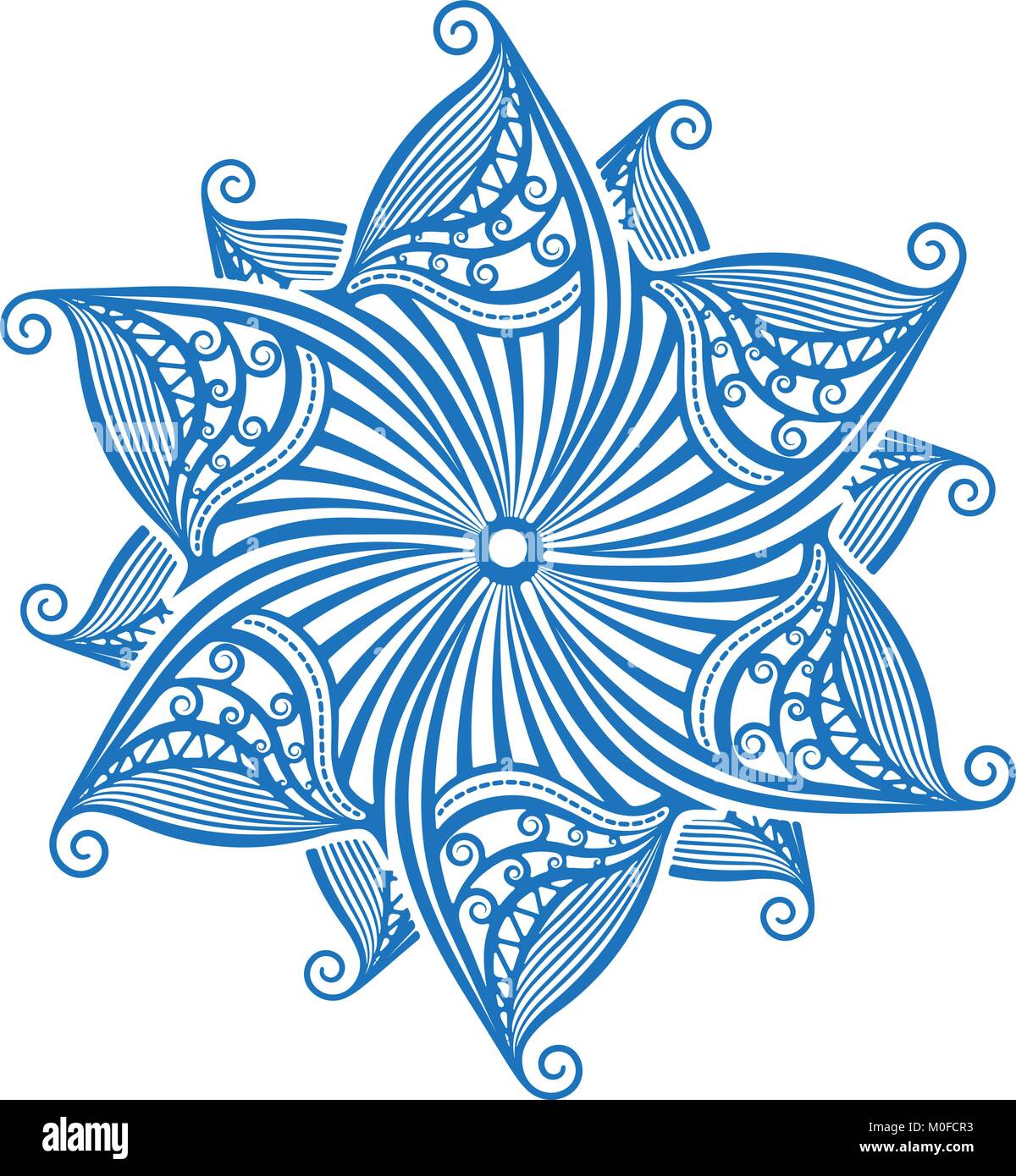 Round unusual asymmetrical decorative element - lace mandala in ...