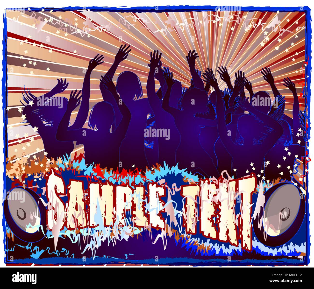 Musical crowd Stock Vector Images - Alamy