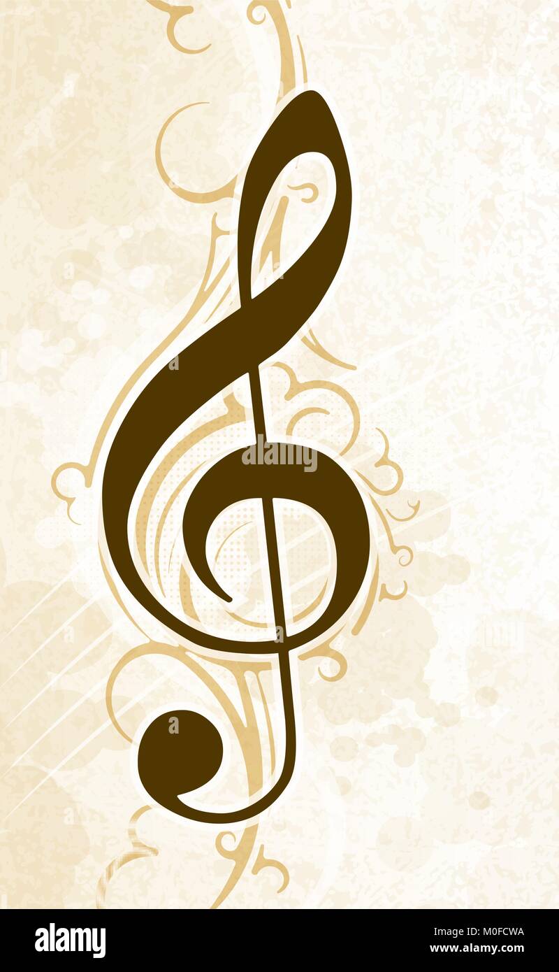 Treble clef background hi-res stock photography and images - Alamy
