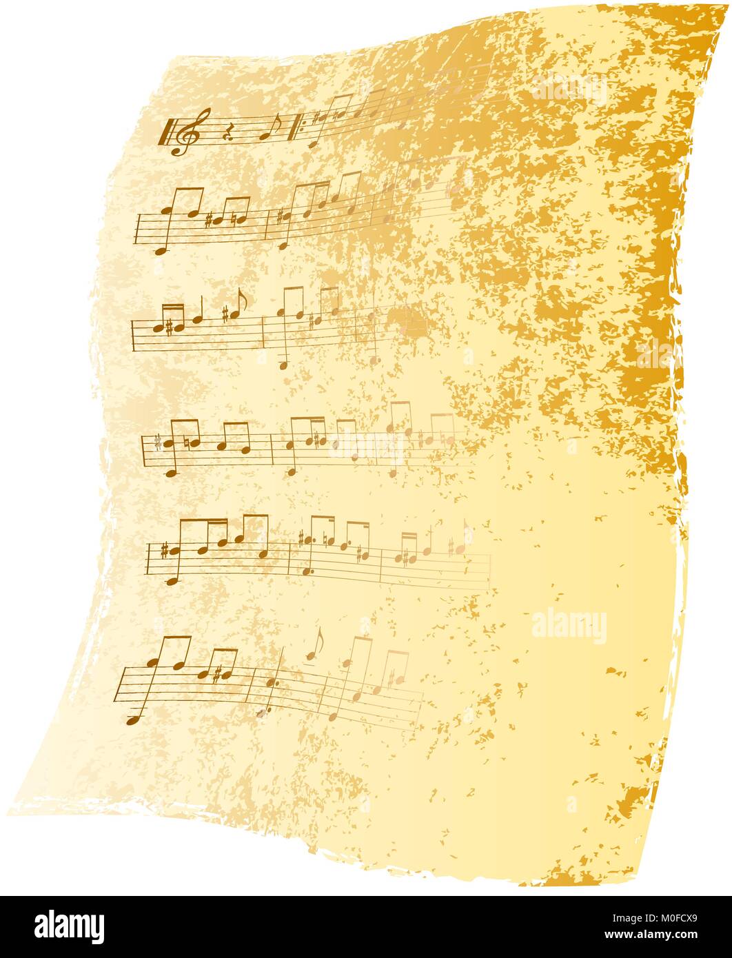Old music-paper background Stock Vector Image & Art - Alamy
