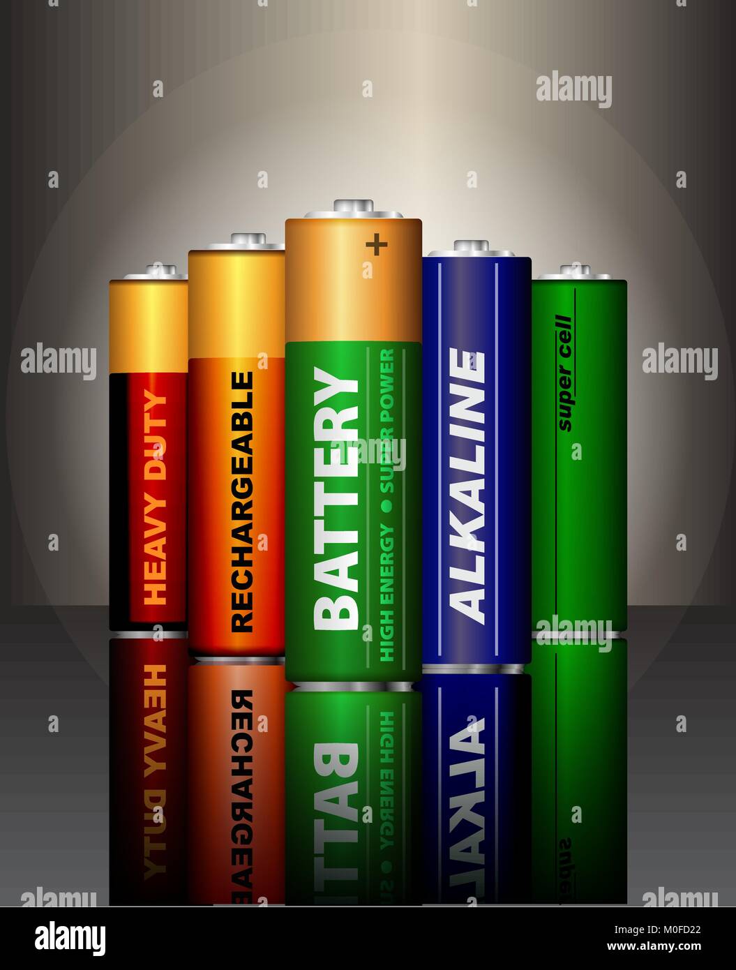 Set of AA batteries Stock Vector Image & Art - Alamy