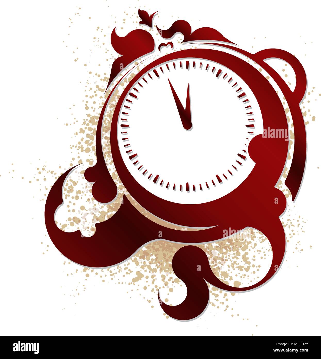 Clock in a vintage style. Vector illustration Stock Vector Image & Art ...