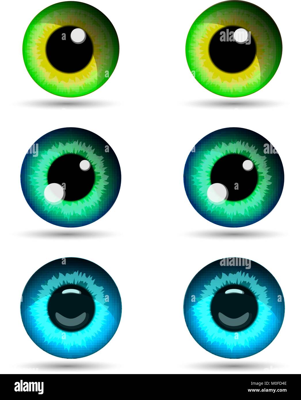 Set of three pair of eyes. Vector illustration Stock Vector Image & Art ...