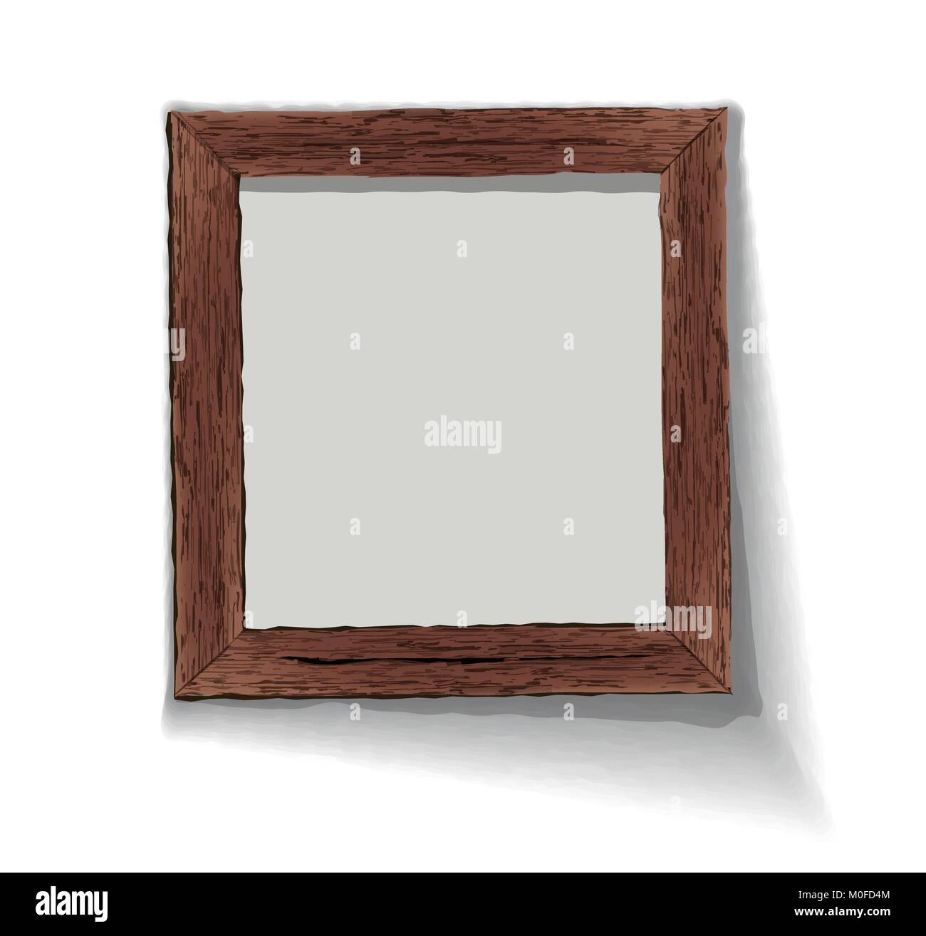 Old wooden frame. Vector illustration Stock Vector Image & Art - Alamy