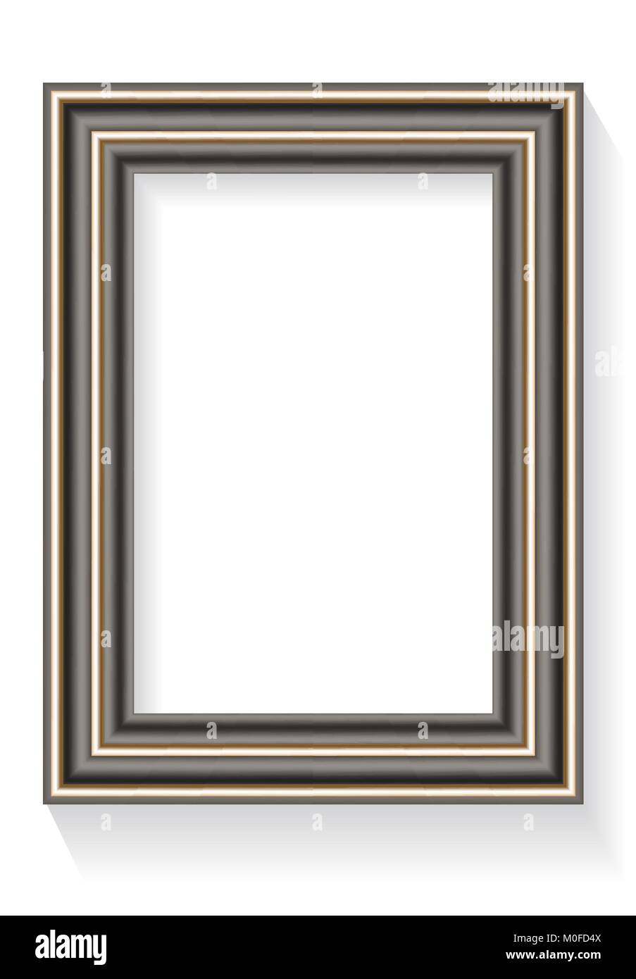Photorealistic vector illustration of a frame with shadow for photos or ...