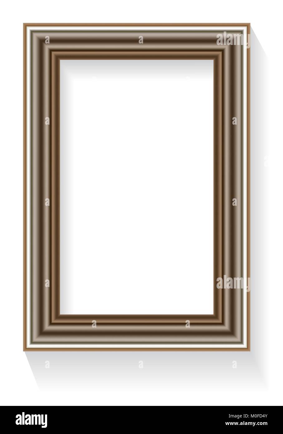 Photorealistic vector illustration of a frame with shadow for photos or ...
