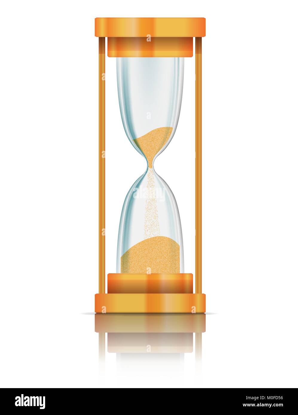 Hourglass with reflection. Vector illustration Stock Vector Image & Art ...