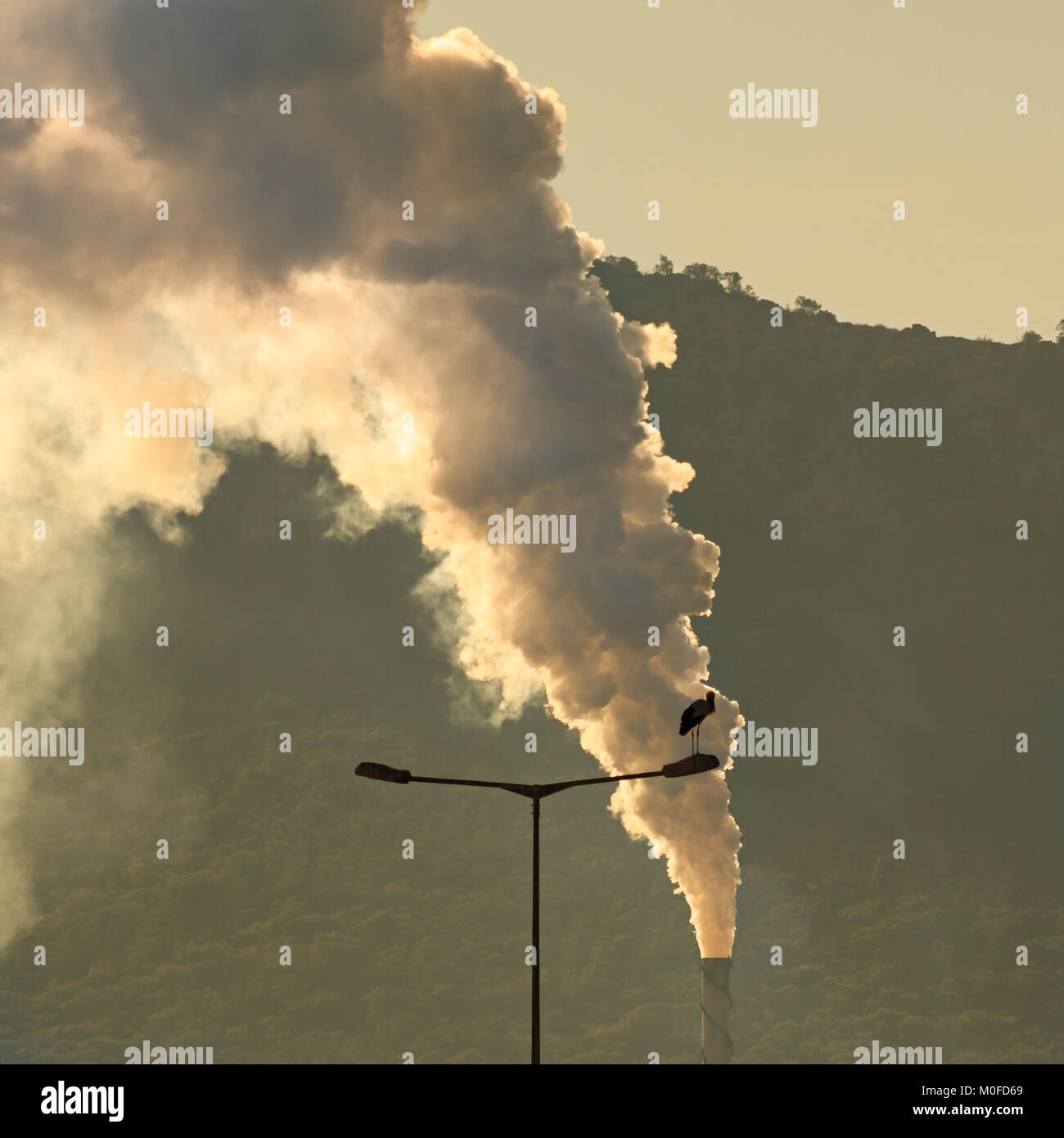 Pollution spews out into the sky in Spain Stock Photo - Alamy