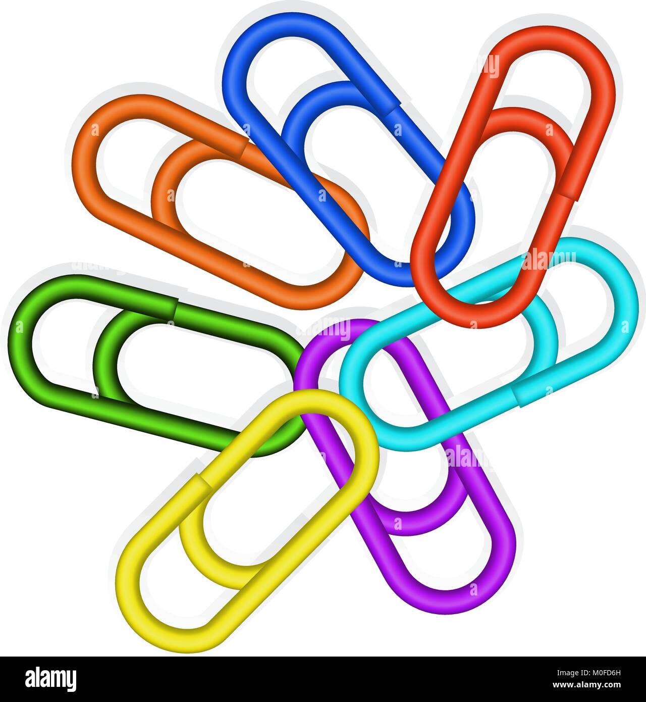 Set metal paper clips Stock Vector Images - Alamy