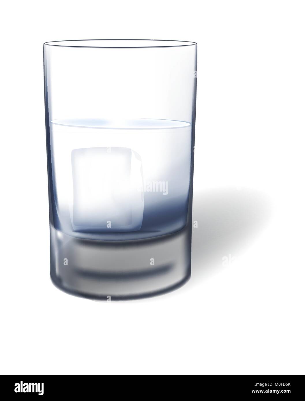 Glass with water and ice. Vector illustration Stock Vector Image & Art ...
