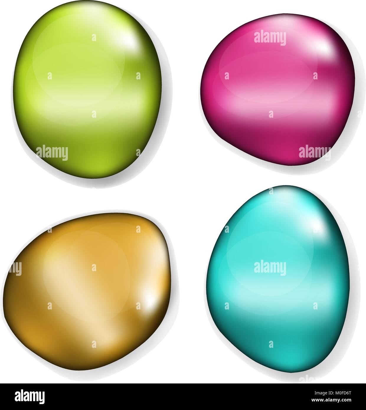Set of colored glass stones for your design. Vector illustration Stock ...