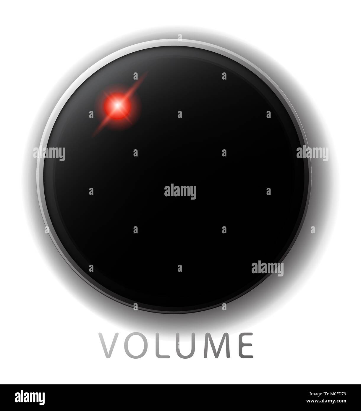 Vector volume control with red led, isolated Stock Vector Image & Art ...