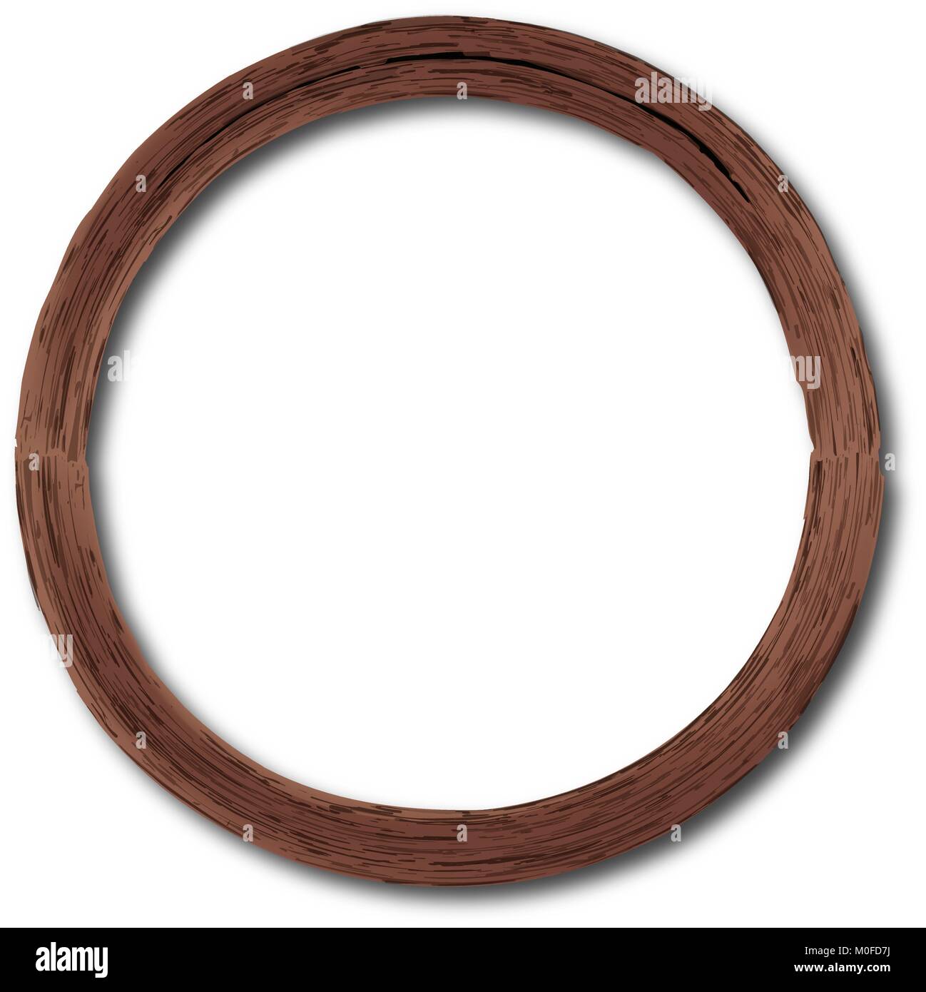 Vector Wooden Round Frame Stock Vector Image & Art - Alamy
