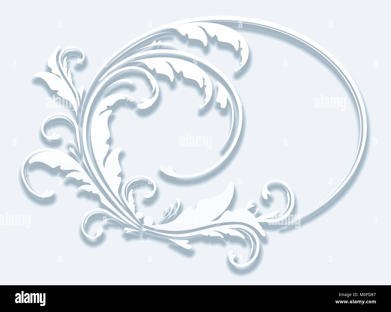 Paper circle frame with drop shadows. Vector illustration Stock Vector ...