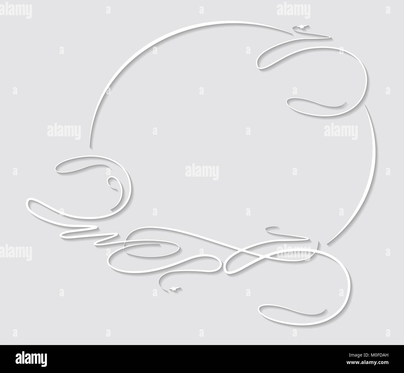 Paper oval frame in cut of paper style Stock Vector Image & Art - Alamy