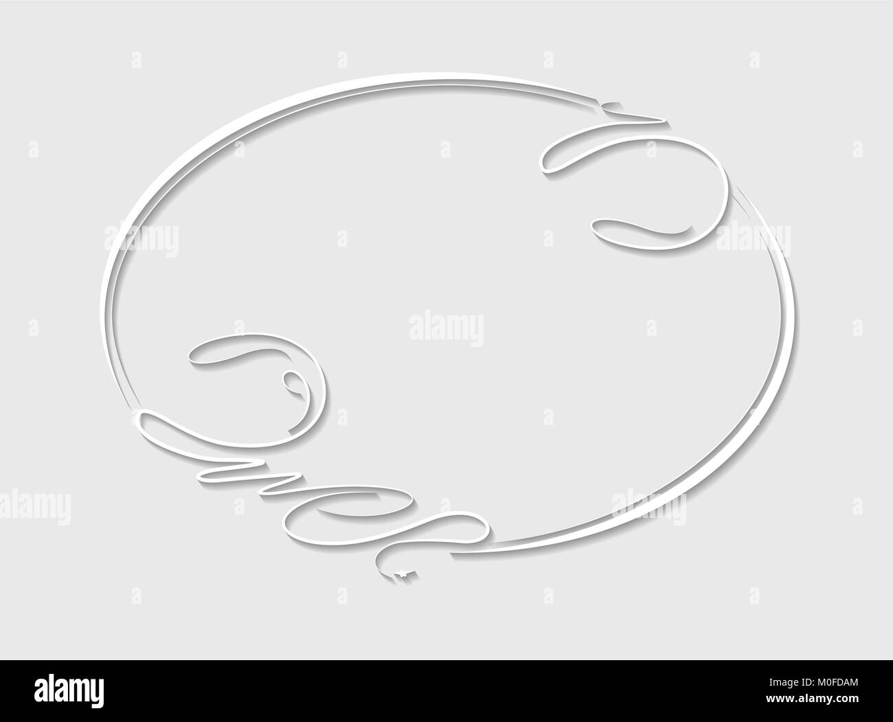 Paper oval frame in cut of paper style Stock Vector Image & Art - Alamy