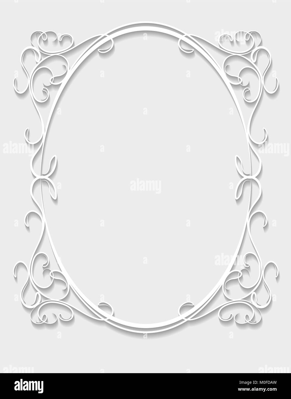 Paper oval frame in cut of paper style Stock Vector Image & Art - Alamy