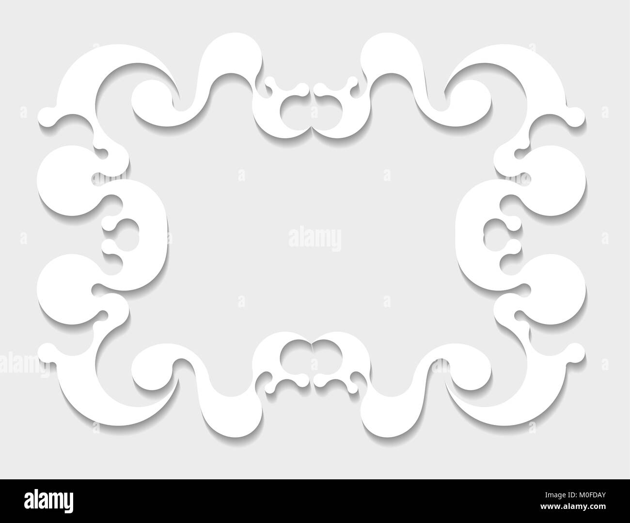 Paper frame in cut of paper style Stock Vector Image & Art - Alamy
