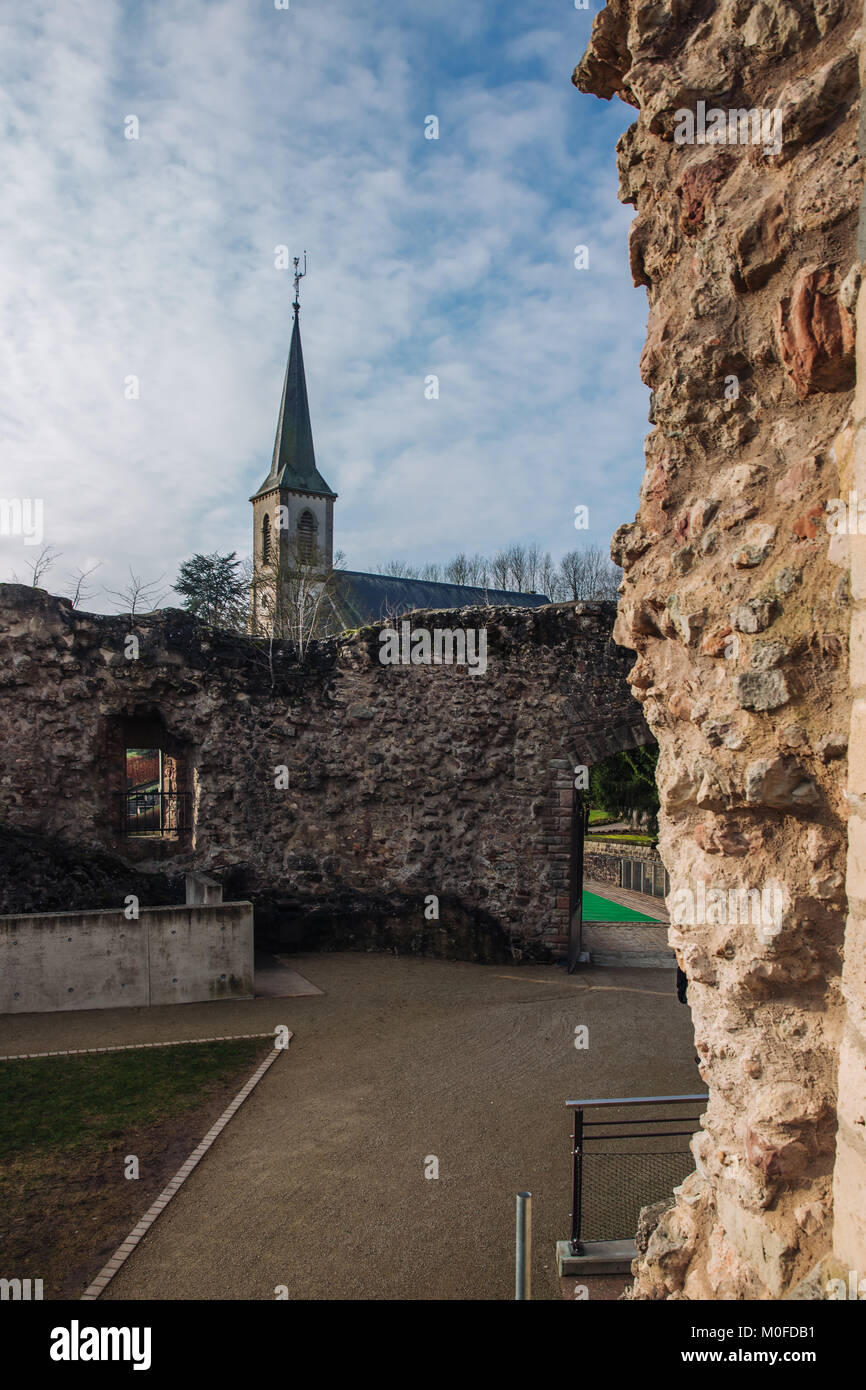 The beautiful castle of Useldange in the north of Luxembourg Stock ...