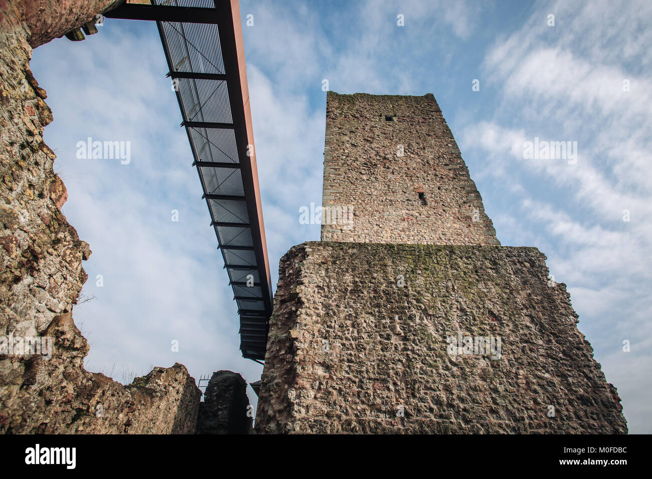 The beautiful castle of Useldange in the north of Luxembourg Stock ...