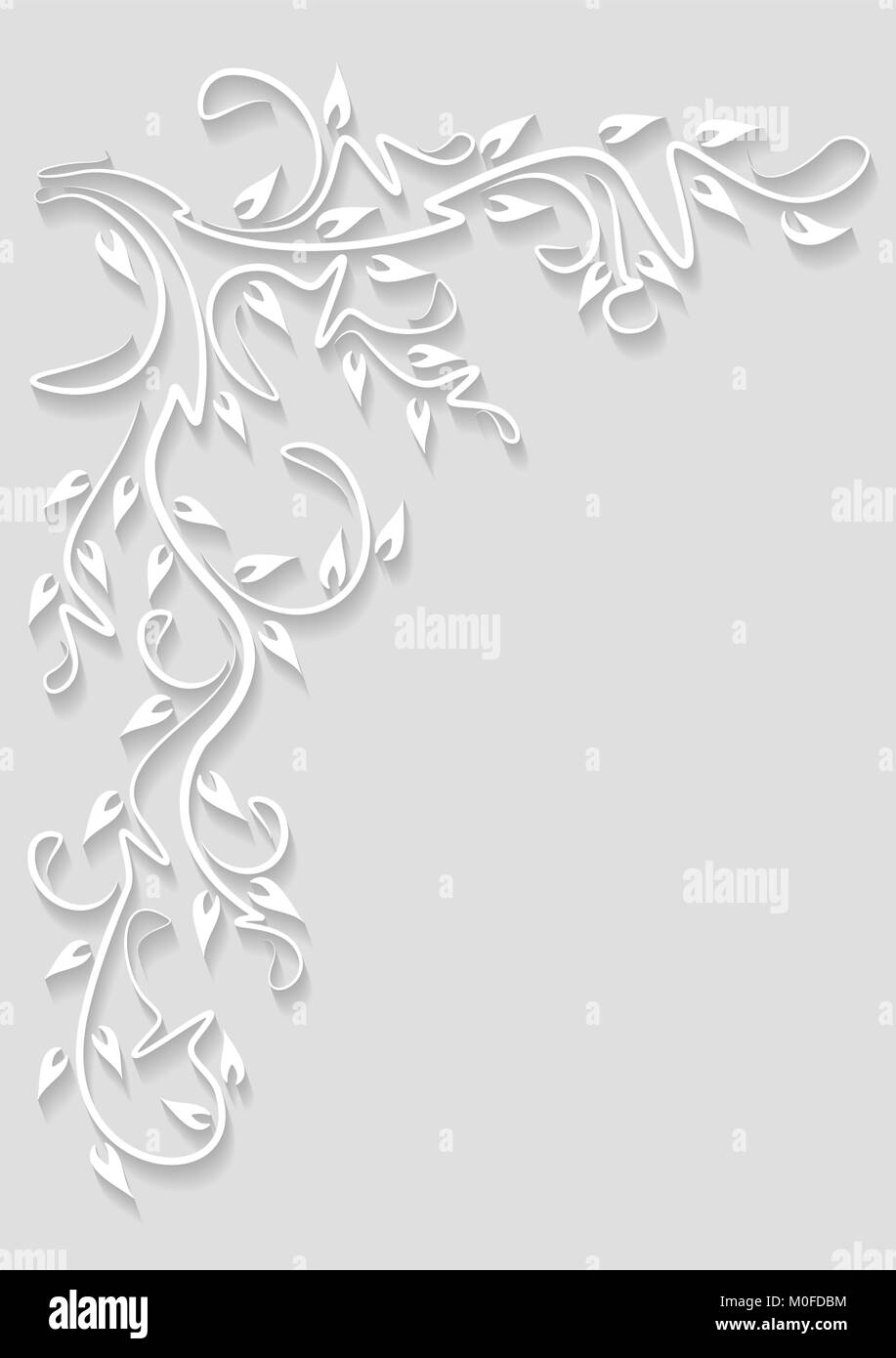 Paper floral corner in cut of paper style Stock Vector Image & Art - Alamy
