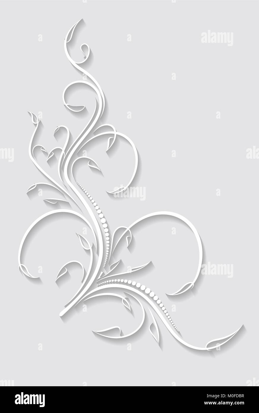 Paper floral corner in cut of paper style Stock Vector Image & Art - Alamy