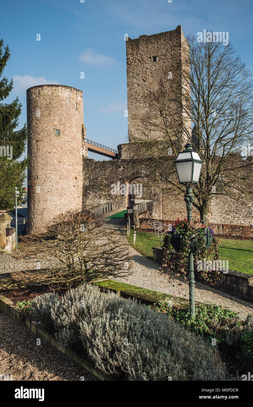 The beautiful castle of Useldange in the north of Luxembourg Stock ...