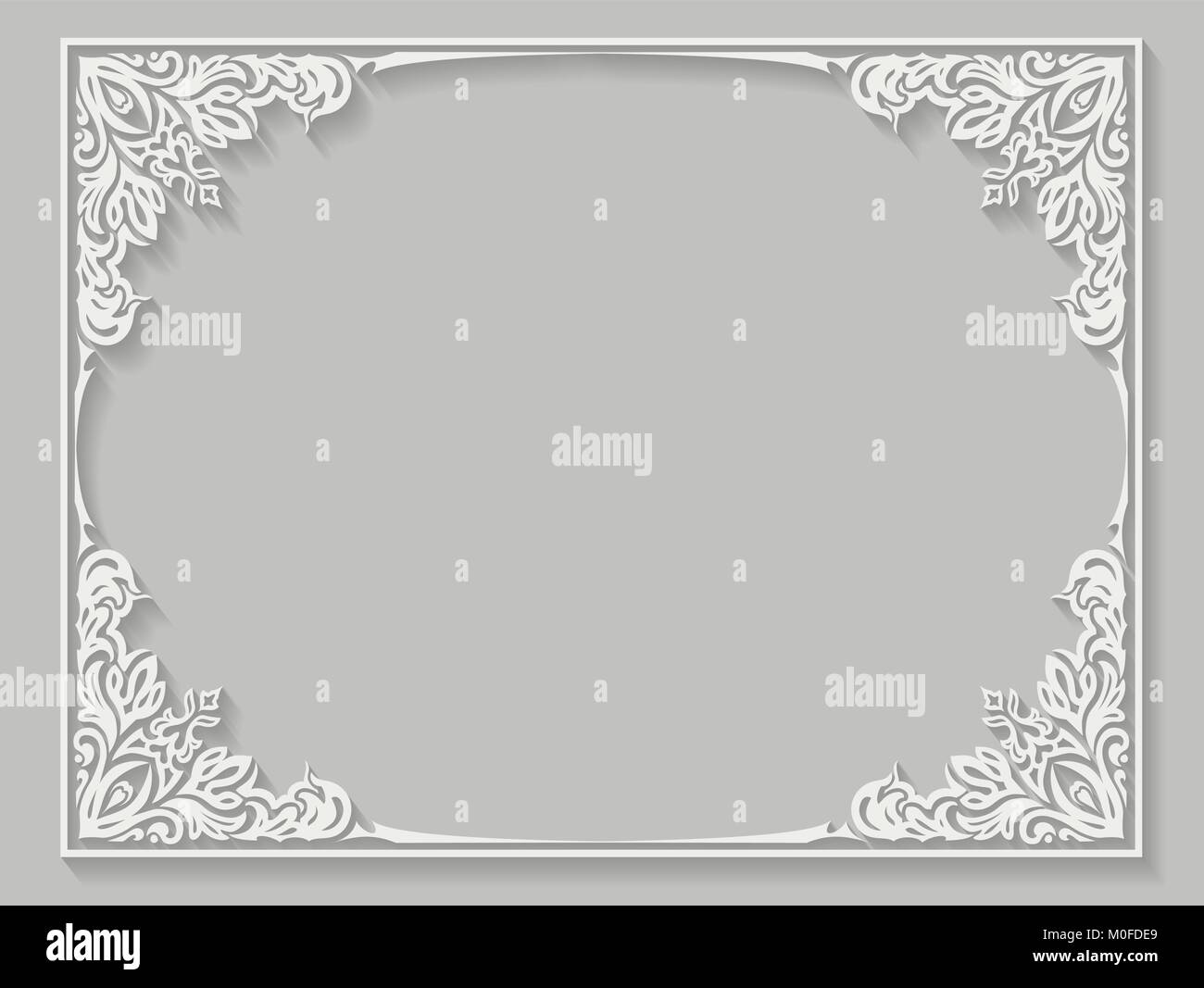 Paper frame in cut of paper style Stock Vector Image & Art - Alamy