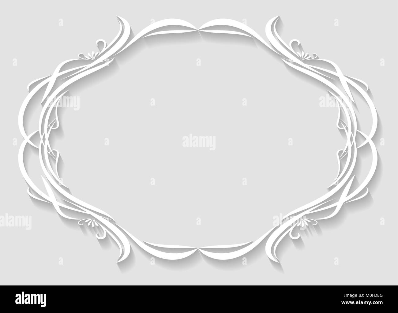 Paper oval frame in cut of paper style Stock Vector Image & Art - Alamy
