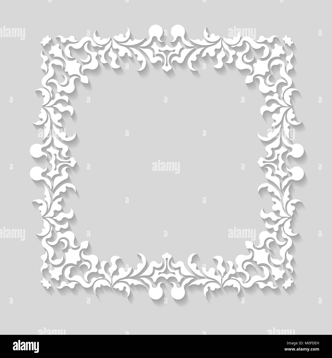 Paper frame in cut of paper style Stock Vector Image & Art - Alamy