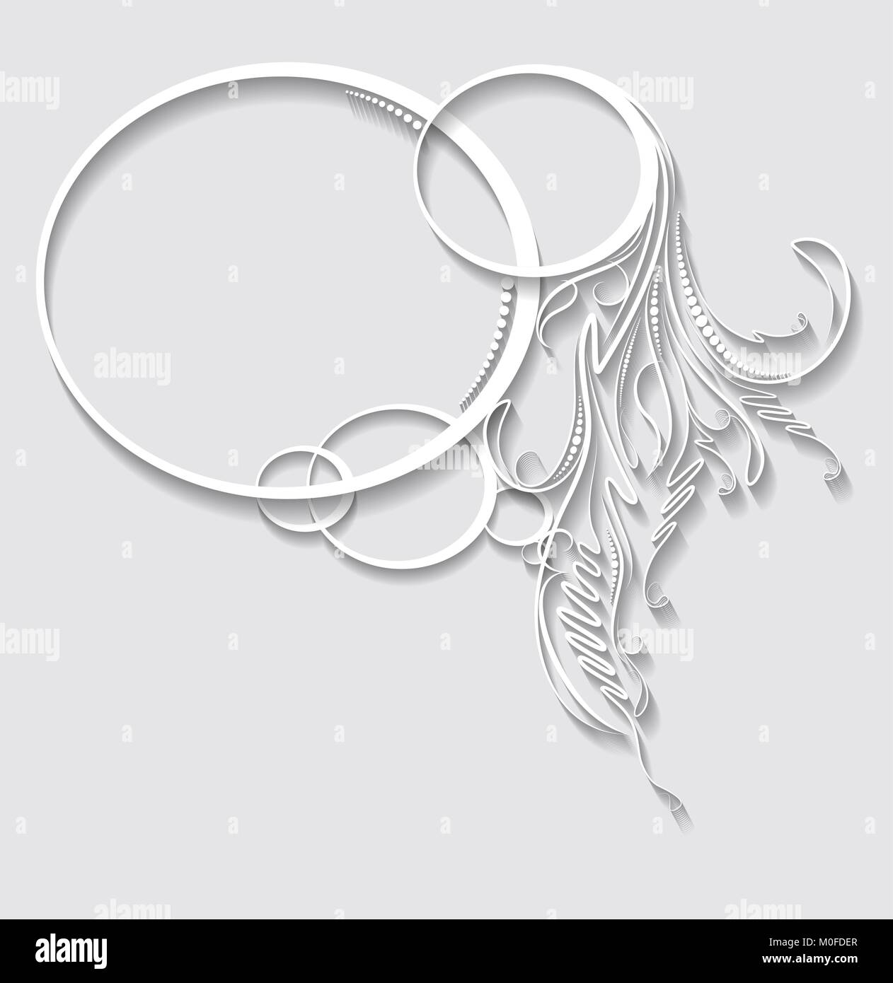 Paper oval frame in cut of paper style Stock Vector Image & Art - Alamy