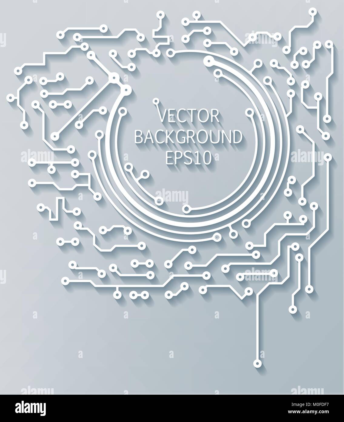 Background in PCB-layout style with round copyspace Stock Vector Image ...