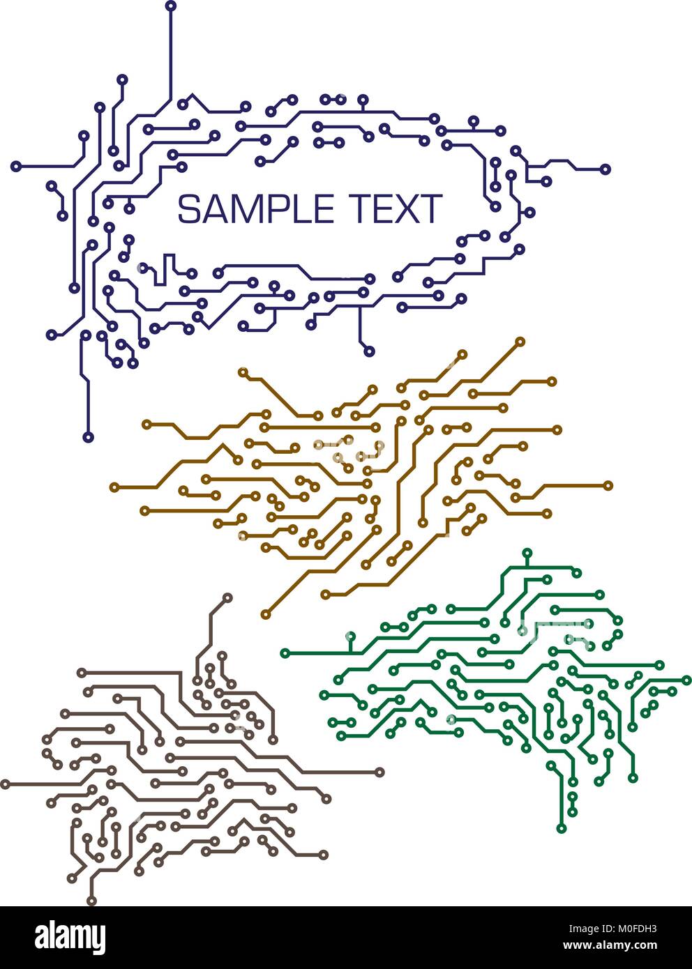 Set of abstract technical elements of design Stock Vector Image & Art ...