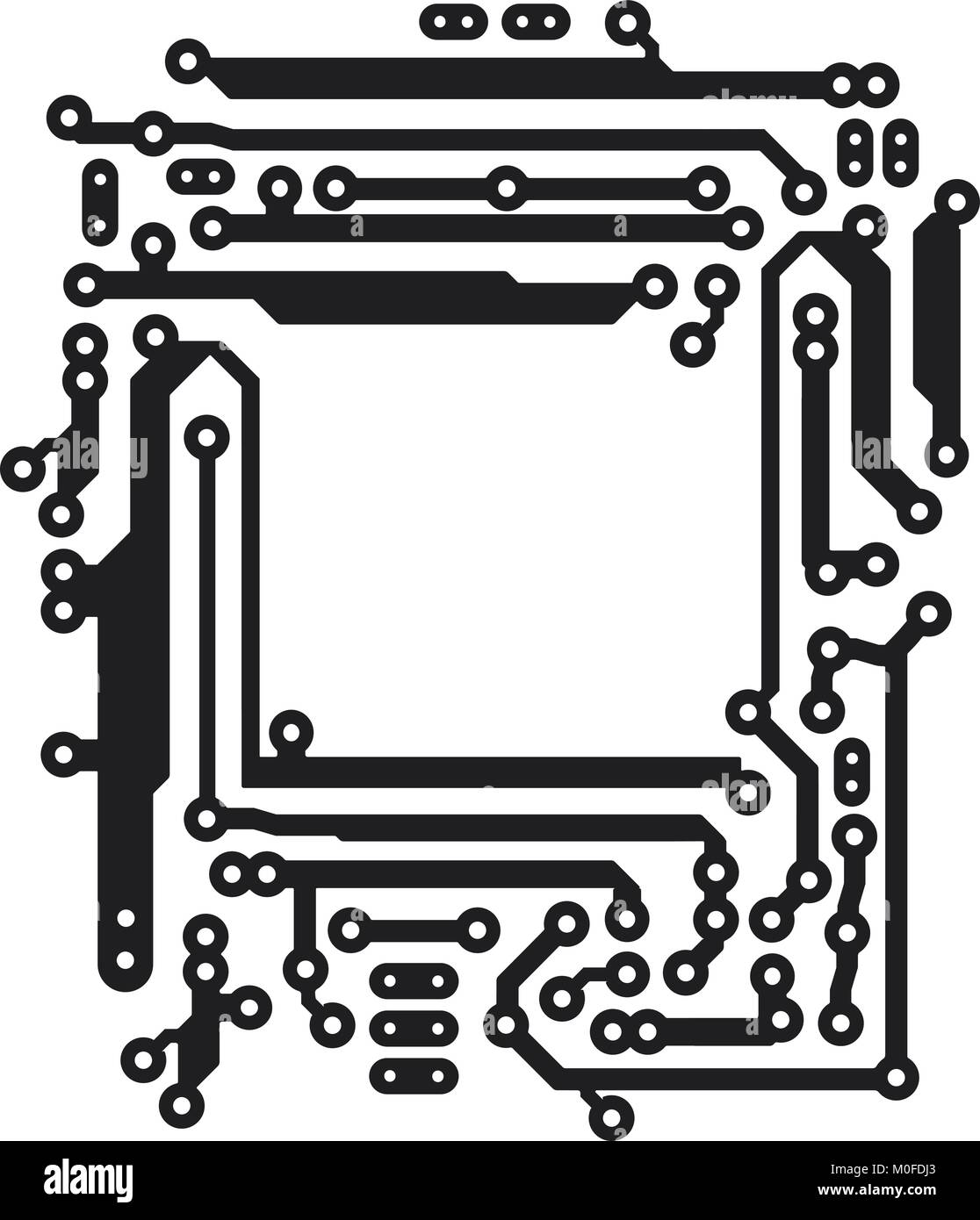 Abstract decorative background in PCB-layout style Stock Vector Image ...