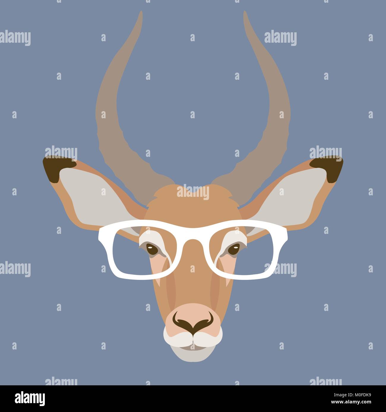 Antelope face Stock Vector Images - Alamy
