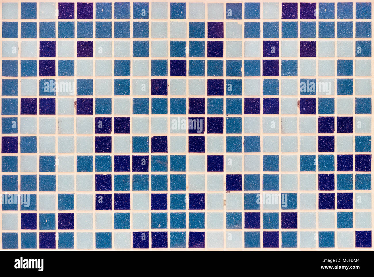 background: small blue mosaic bathroom tiles Stock Photo - Alamy