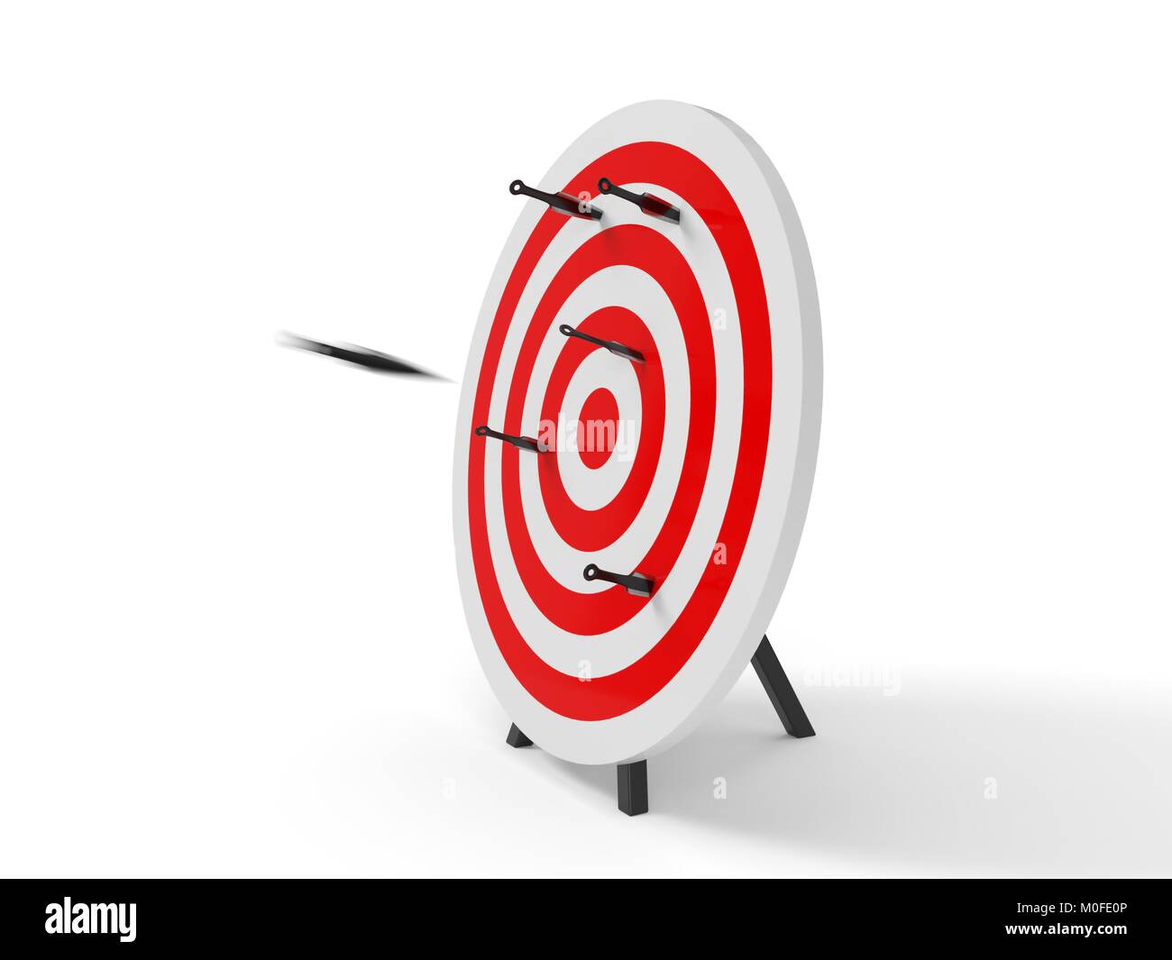 dollar sign on target board with throwed kunai. conceptual 3d ...