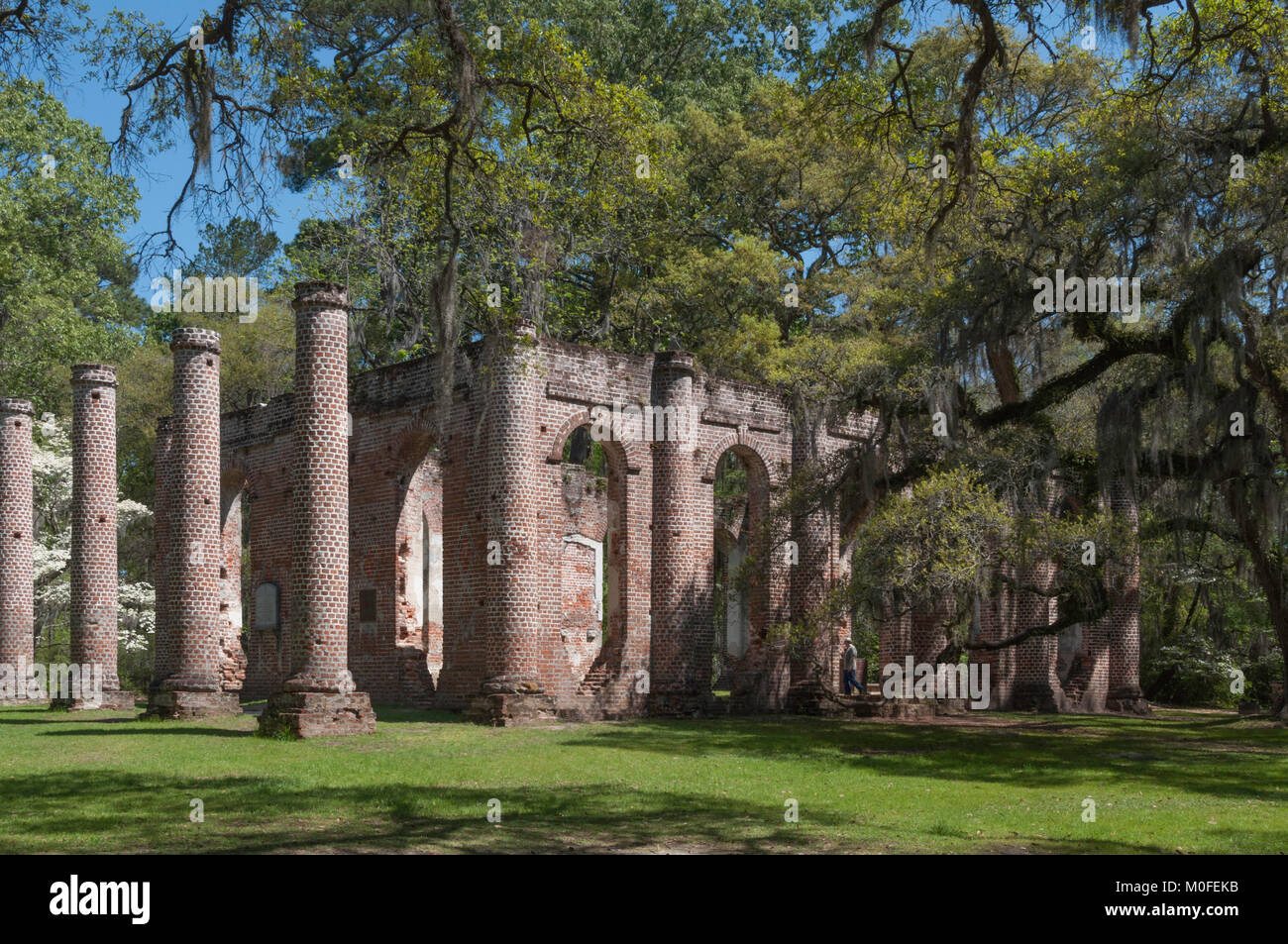 Old Sheldon Church Ruins in Beaufort County, South Carolina Stock Photo ...