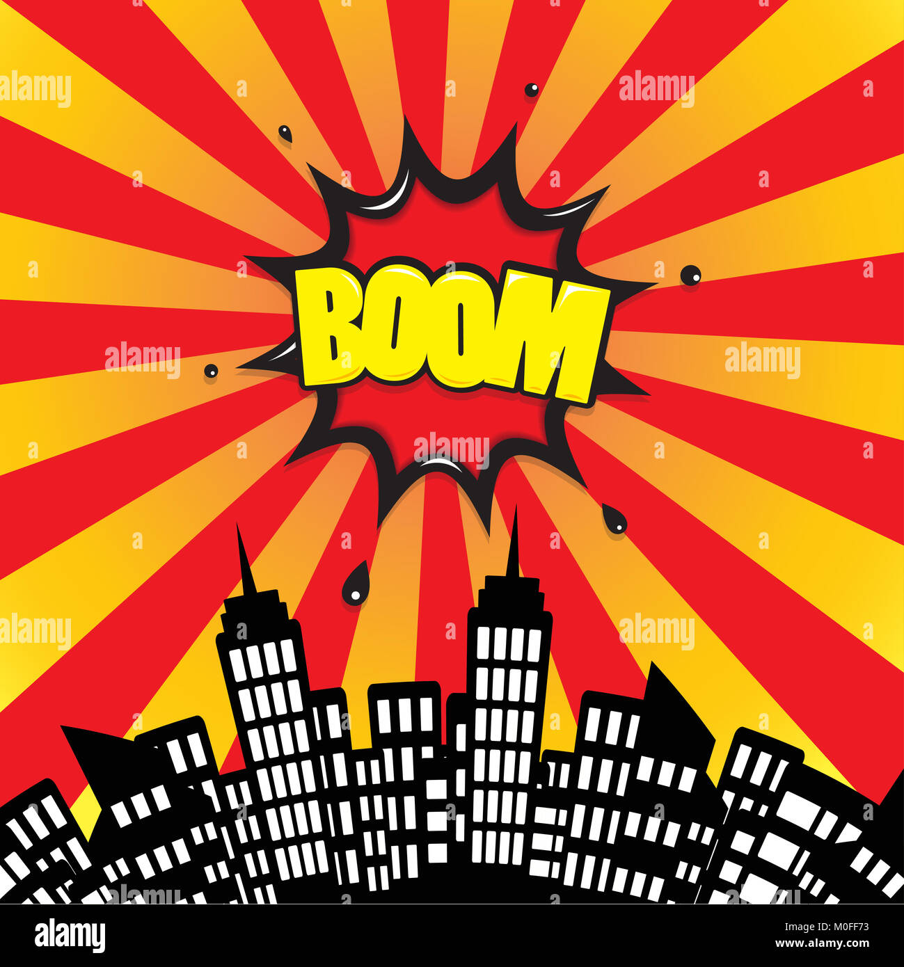 boom icon comic Stock Photo - Alamy
