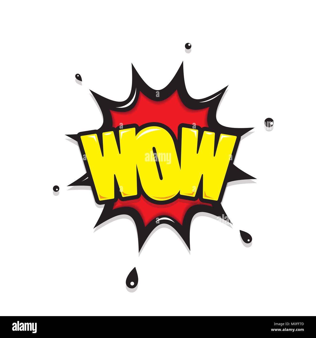 wow icon comic Stock Photo - Alamy