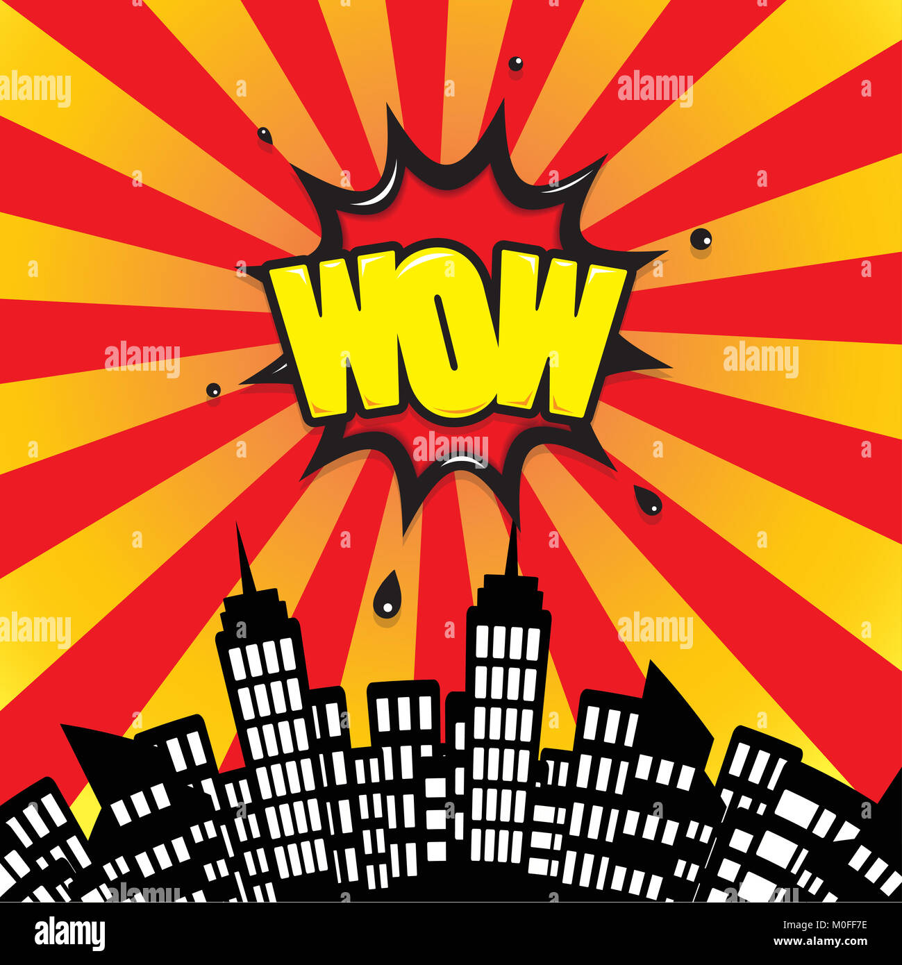 wow icon comic Stock Photo - Alamy
