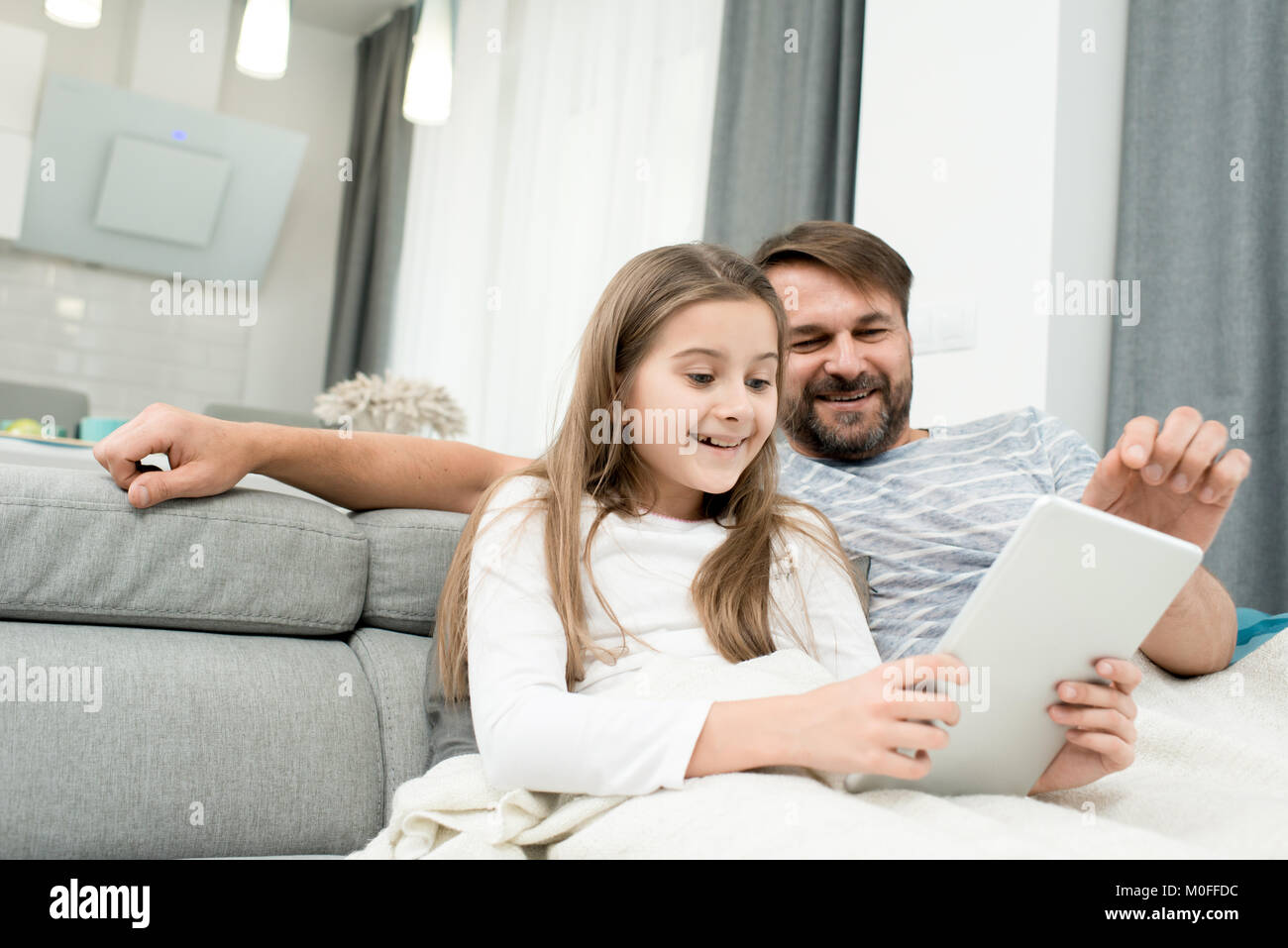 Having Fun with Dad Stock Photo - Alamy