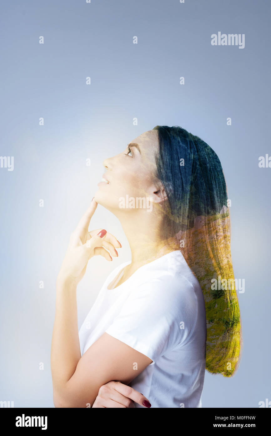 Positive thoughts concept head hi-res stock photography and images - Alamy