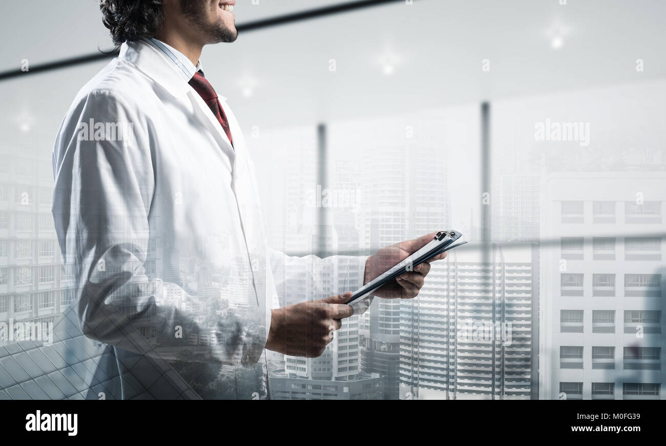Medical industry concept by means of successful doctor Stock Photo - Alamy