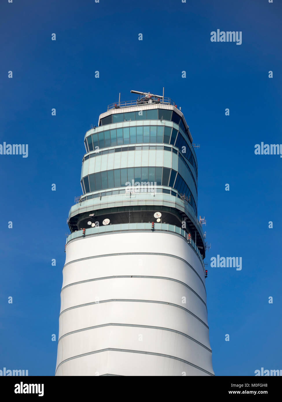 VIENNA, AUSTRIA - DECEMBER 07, 2017: Exterior view of the Control Tower ...