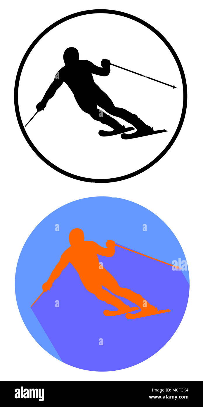 Alpine silhouette Cut Out Stock Images & Pictures - Alamy