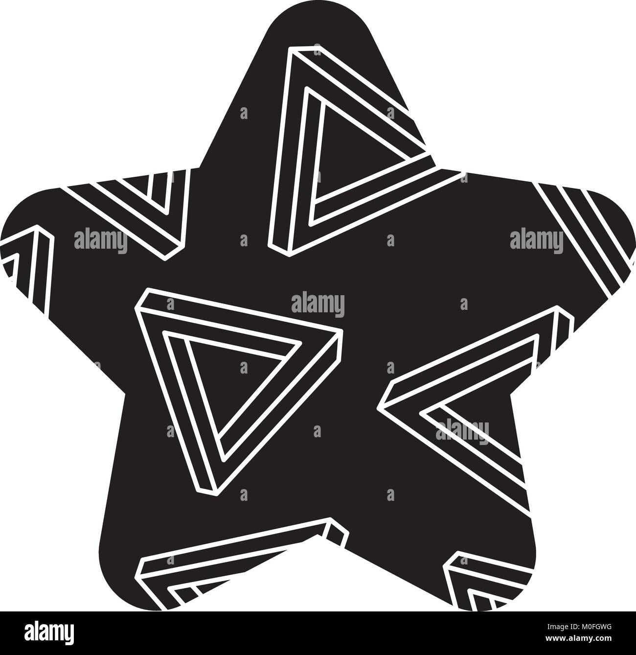 pattern shape star with geometric memphis style Stock Vector Image ...
